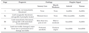Rutherford classification for acute limb ischemia | Surgical Focus